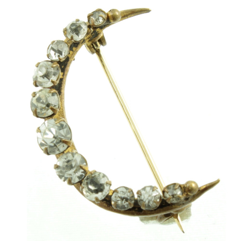 Victorian Crescent Moon Brooch