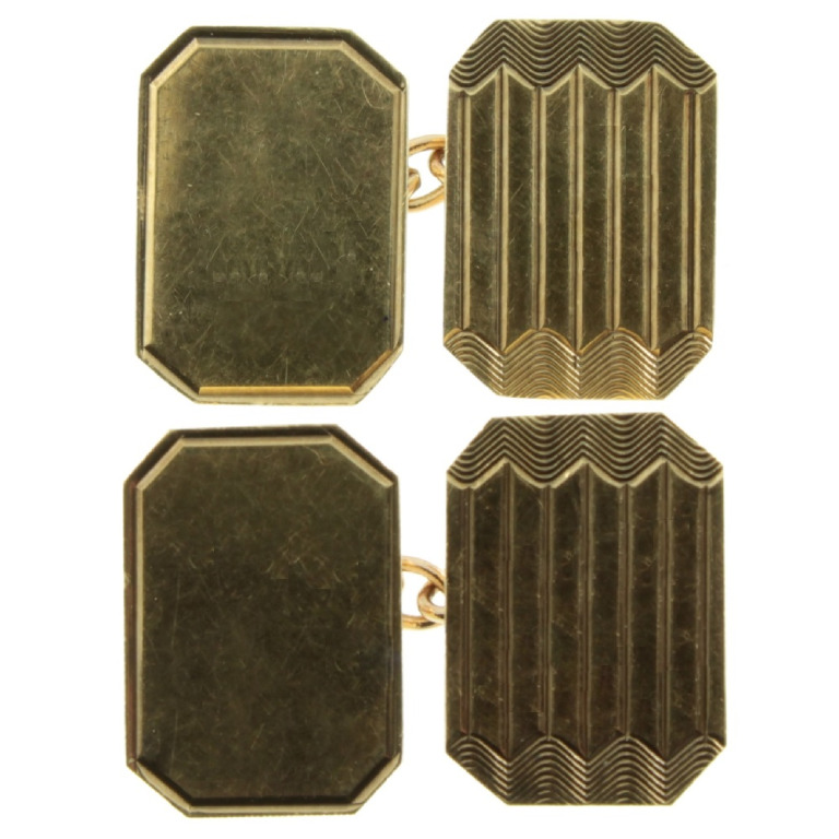 Art Deco Retractable Double Cufflinks - Carus Jewellery