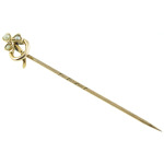 Victorian 9ct Gold Shamrock Tie Pin