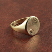 Vintage 9ct Gold and Diamond Signet Ring