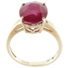 Vintage 9ct Gold Ruby Dress Ring - Carus Jewellery
