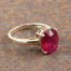 Vintage 9ct Gold Ruby Dress Ring - Carus Jewellery
