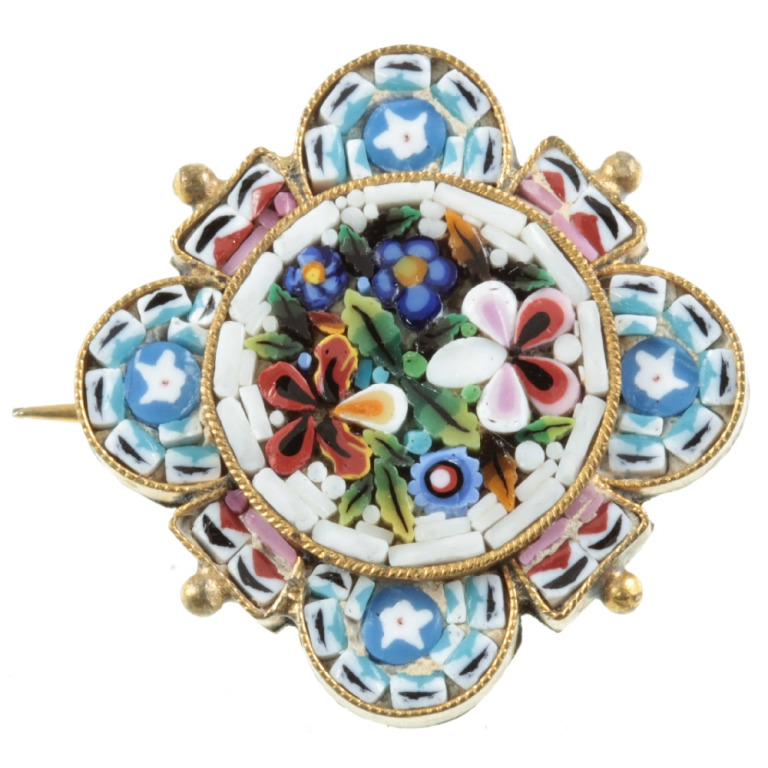 Victorian Micro Mosaic Brooch - Carus Jewellery